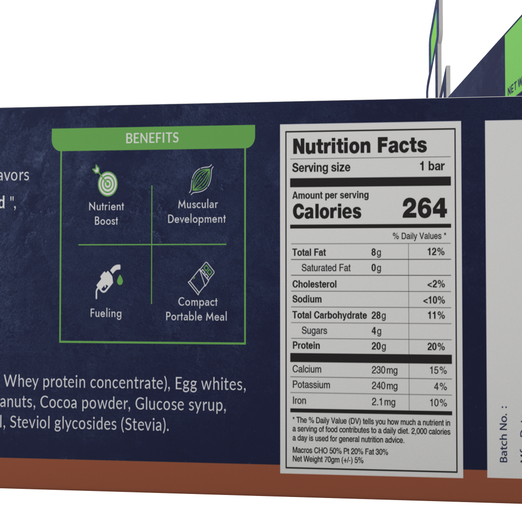 NutriBites REAL PROTEIN BAR 12 Bar Soy Free - Hulk Muscles