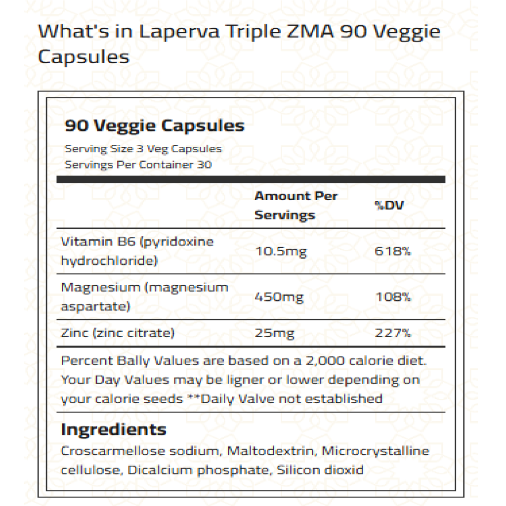 laperva Triple ZMA 90 Capsules - Hulk Muscles